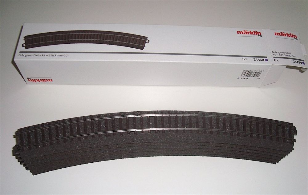 Märklin 24430 / H0 gebogenes C-Gleis (Radius R4): 6 Stück (Neu (gemäss ...