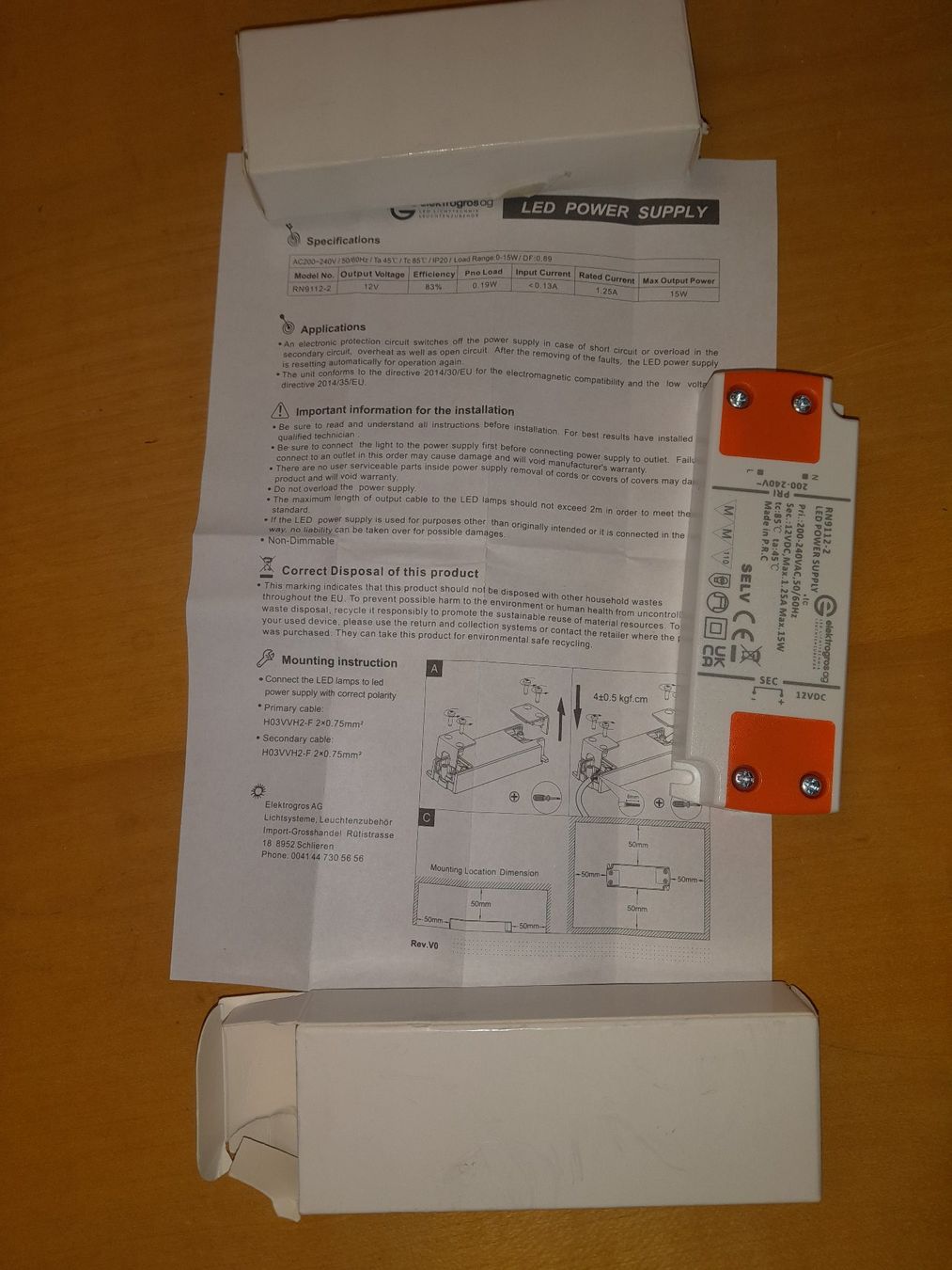 2 Stück LED 12 Volt , 1.24 A, 15 Watt, Netzgerät Trafo (Gebraucht) in Steffisburg für CHF 15 ...