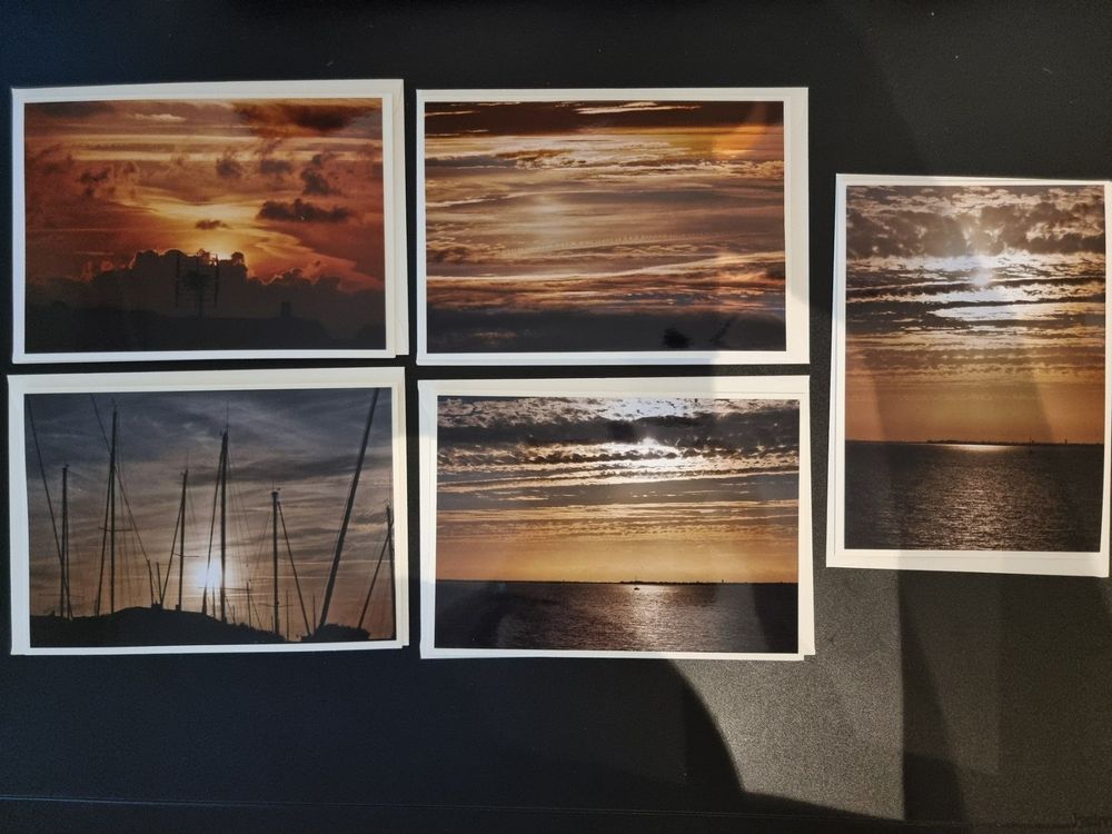 5 Karten / Motiv: Sonnenuntergang Île de Ré (handgemacht) | Kaufen auf Ricardo