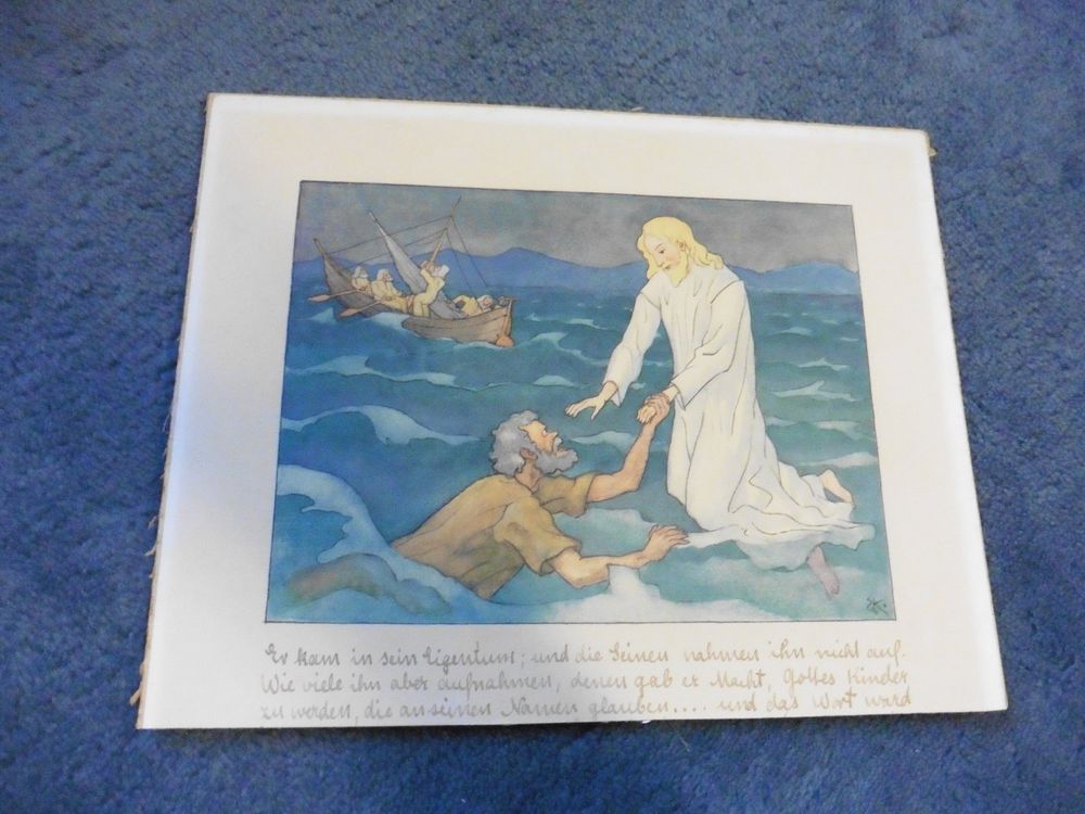 Ernst Kreidolf,Litho,Künstler,Jesus,Boot,Meer,Rettung | Kaufen auf Ricardo