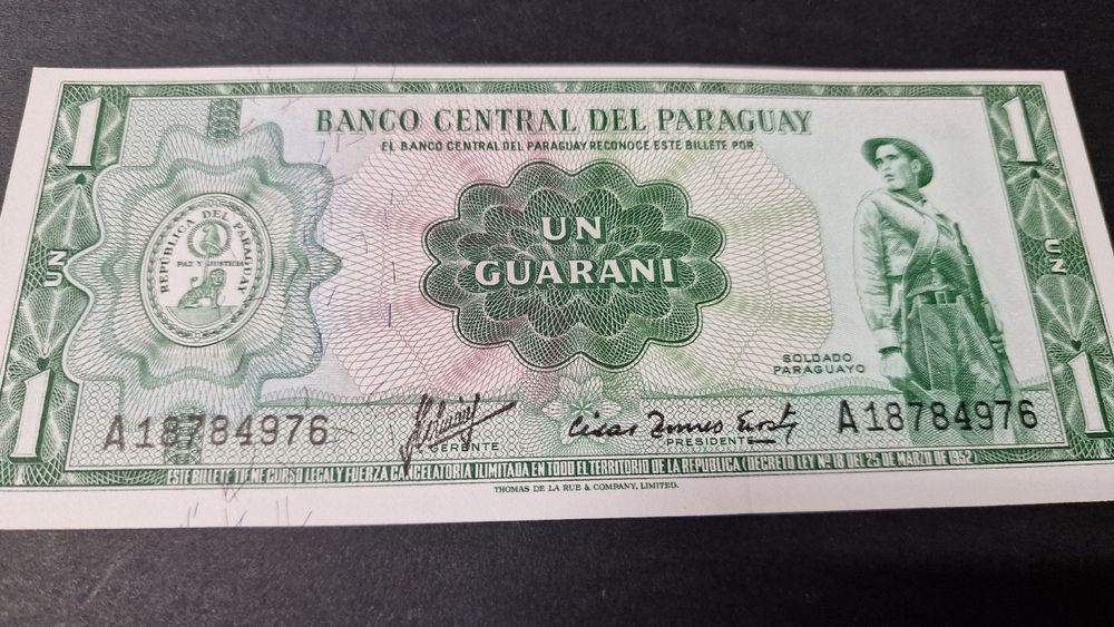 Paraguay 1 Guarani 1963, Historischer Schein. (Neu und originalverpackt ...