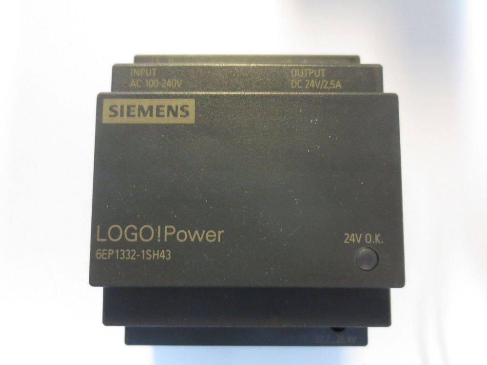 Siemens Simatic Logo Power Supply 24VDC 2.5A 6EP1332-1SH43 | Kaufen auf ...