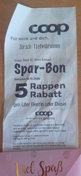 Coop Tankrabatt Bon 5 Rappen Pro Liter G ltig Bis Okt 2025 Neu