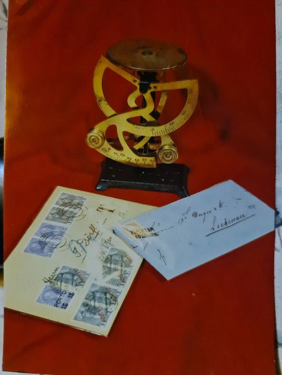 Ansichtskarte Antike Briefwaage, 2. Hälfte 19. Jh. (Gebraucht) in ...
