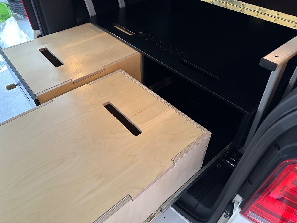 Transportbox / Campingbox mit Schubladen VW T5/T6/T6.1 (Gebraucht) in ...