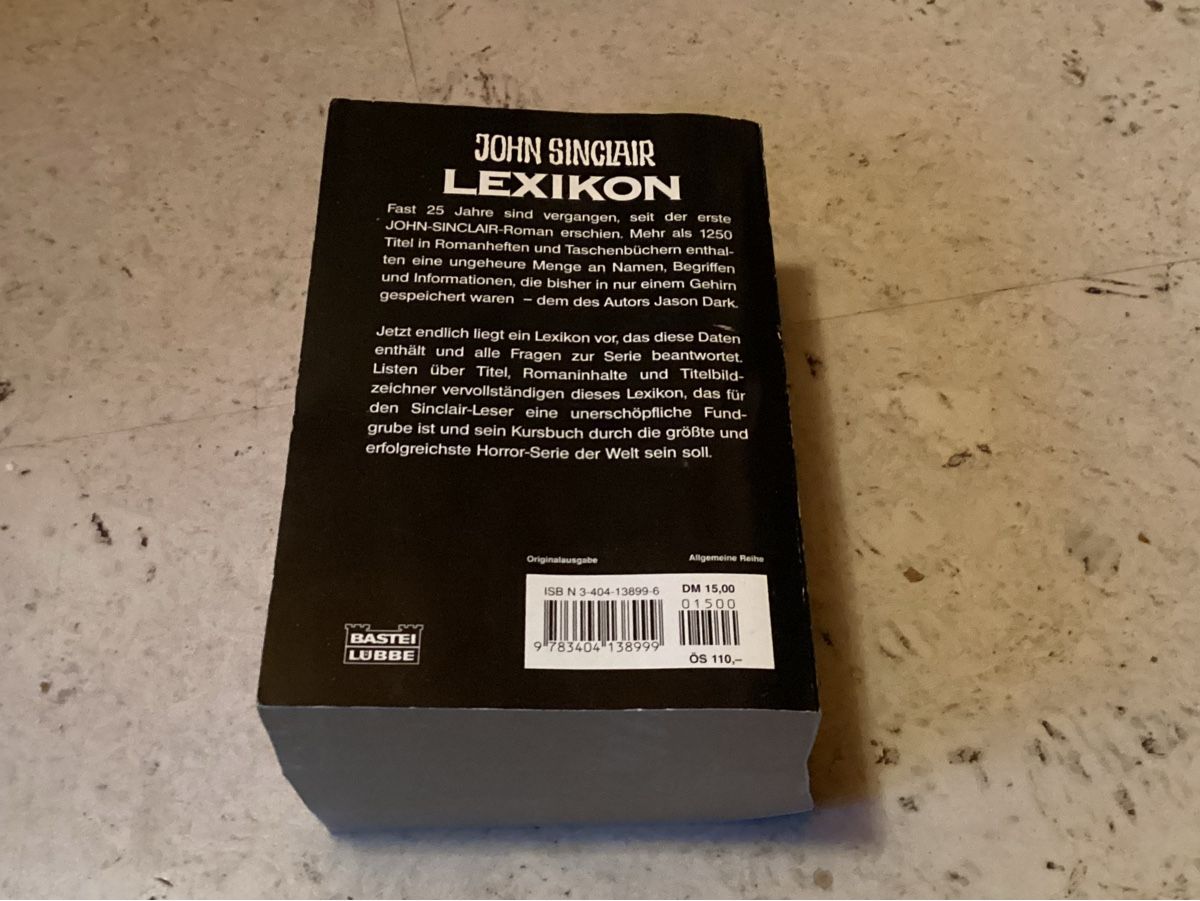 Rarität! John Sinclair Lexikon! Erstauflage1997! Ab Fr. 11.- (Gebraucht ...