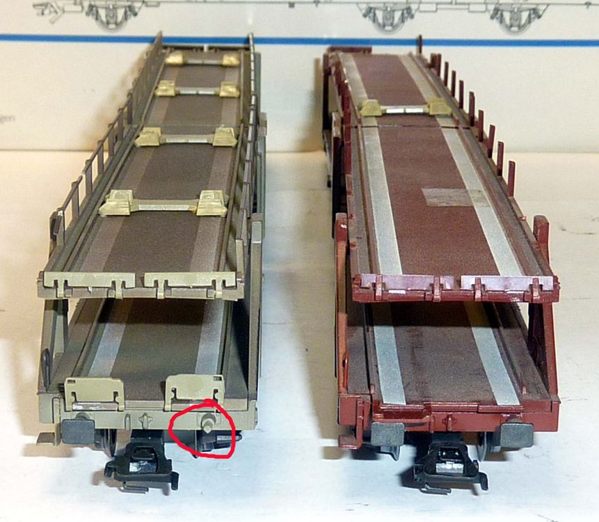 Märklin 4712 + 47121 Doppel-Autotransportwagen 2er Set H0 (Defekt) in ...