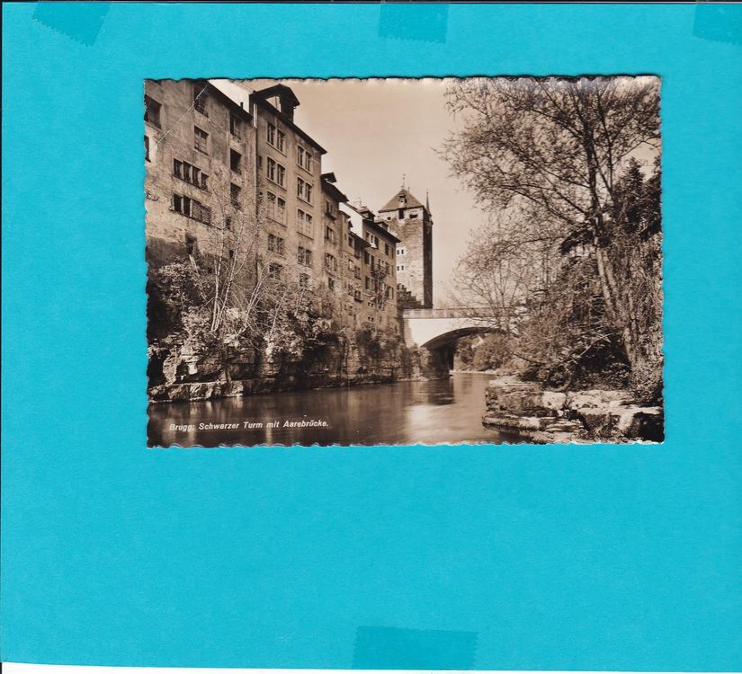 Brugg-Schwarzer Turm mit Aarebrücke | Kaufen auf Ricardo