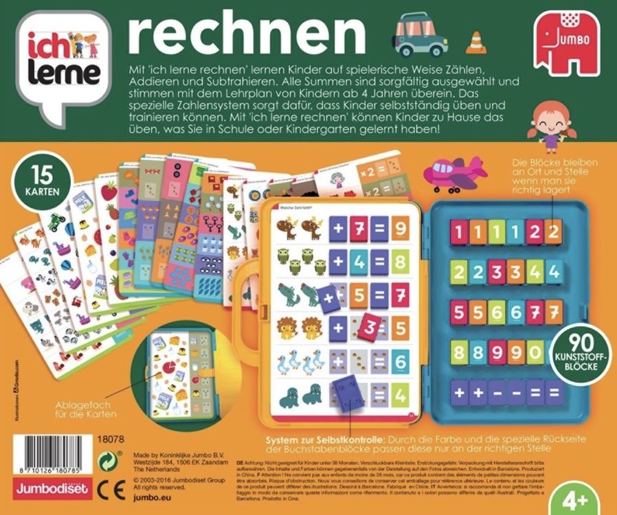 Jumbo Ich Lerne Rechnen Lernspiel Top Zustand, Komplett! (Gebraucht) in ...