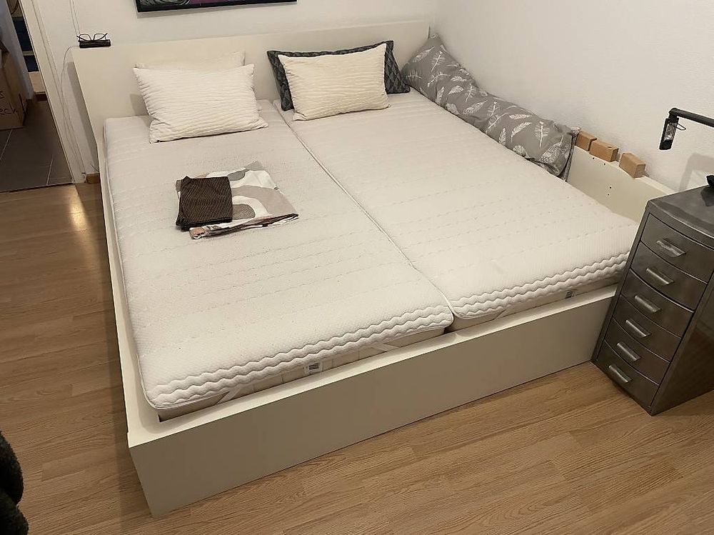 Lit/Bett 2x2m, IKEA "Malm" complet (Gebraucht) in Gimel für CHF 50 ...