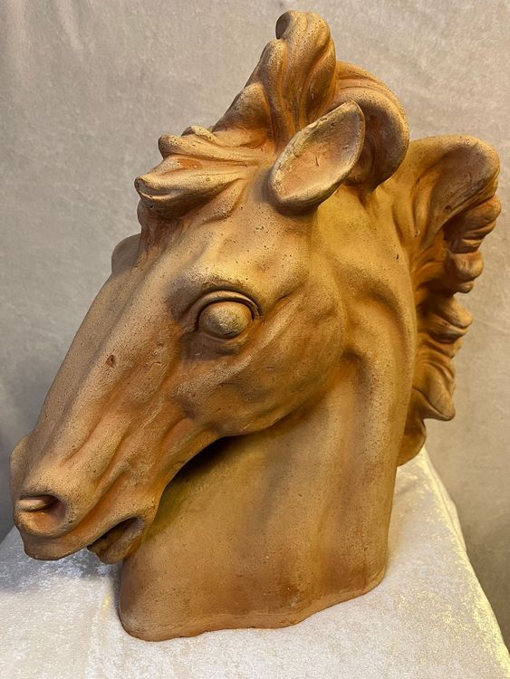 Terracotta Skulptur Pferdekopf | Kaufen auf Ricardo