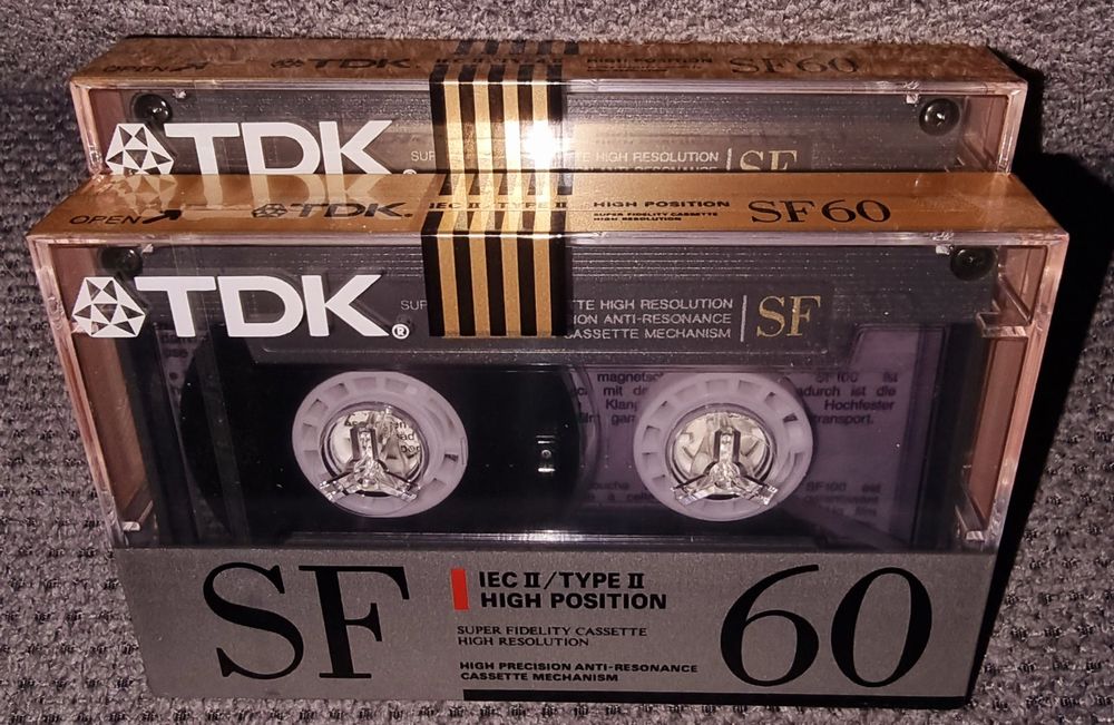 2 TDK"SF-60" type II MADE IN USA" in 1990 (Neu und originalverpackt) in ...
