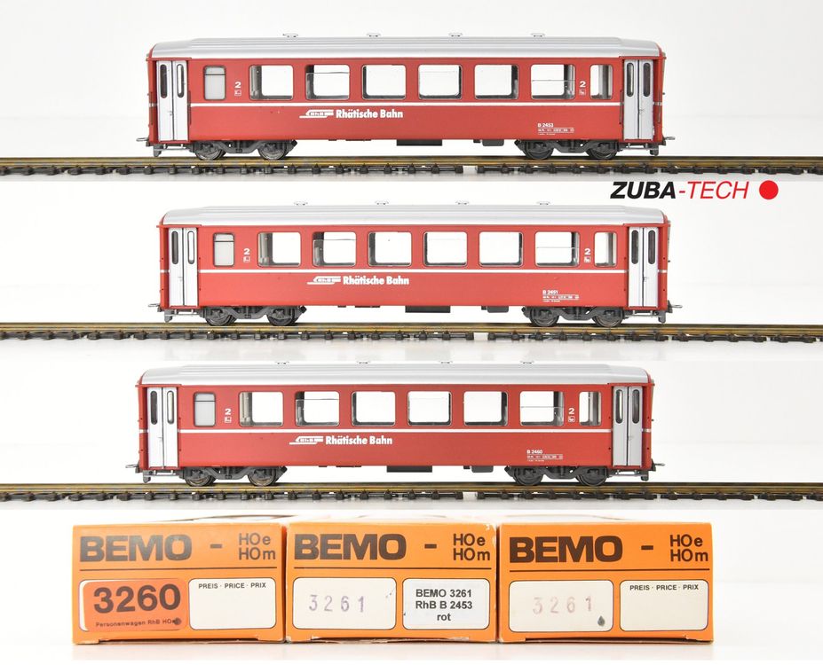 Bemo 3x Personenwagen der RhB, Spur H0m mit OVP (Gebraucht) in St. Gallen für CHF 62 – mit ...