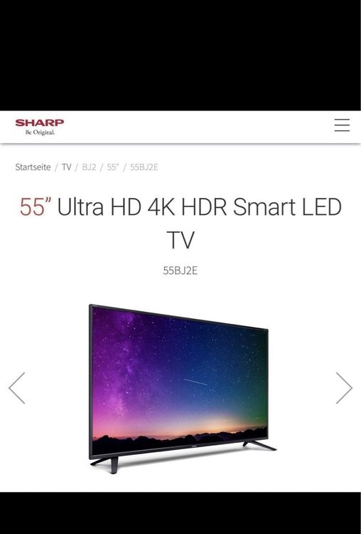 SHARP 4K ULTRA 55BJ2E SMART LED TV inkl. Govee Light Strip! (Gebraucht ...