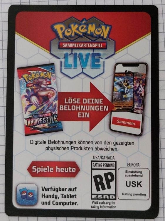 Pokemon Online Codes 100x TCOG | Kaufen auf Ricardo