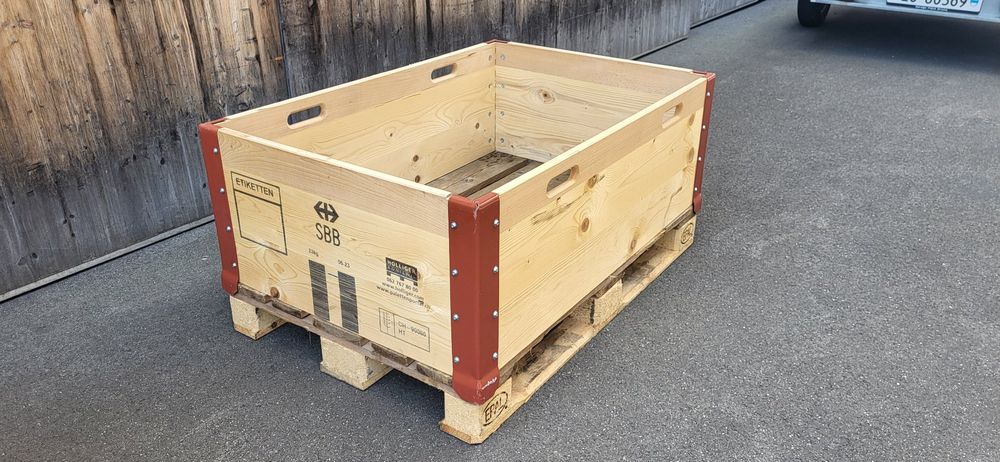 Hochbeet aus 1 Palettrahmen, 1 Palette u. der Noppenfolie (Gebraucht) in Steinhausen für CHF 80 ...