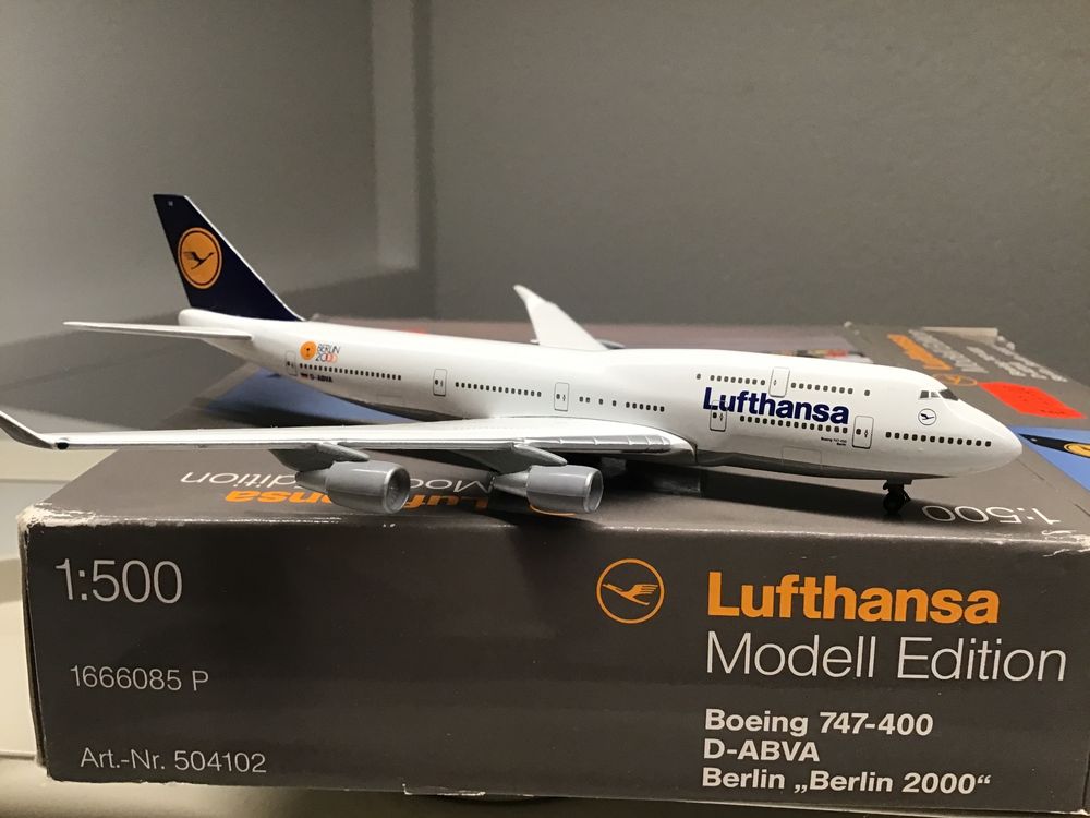 Lufthansa Modell Boeing 747-400 D-ABVA 1:500 (Neu (gemäss Beschreibung ...