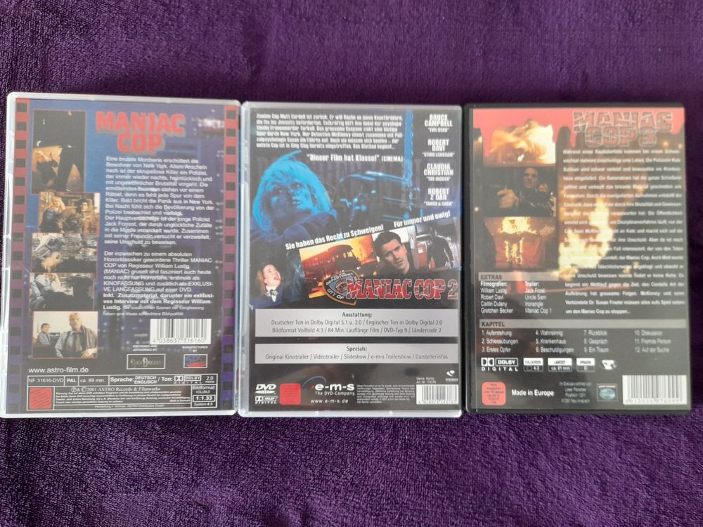 MANIAC COP 1 + 2 + 3 (Gebraucht) in Aesch BL für CHF 38.5 – mit ...