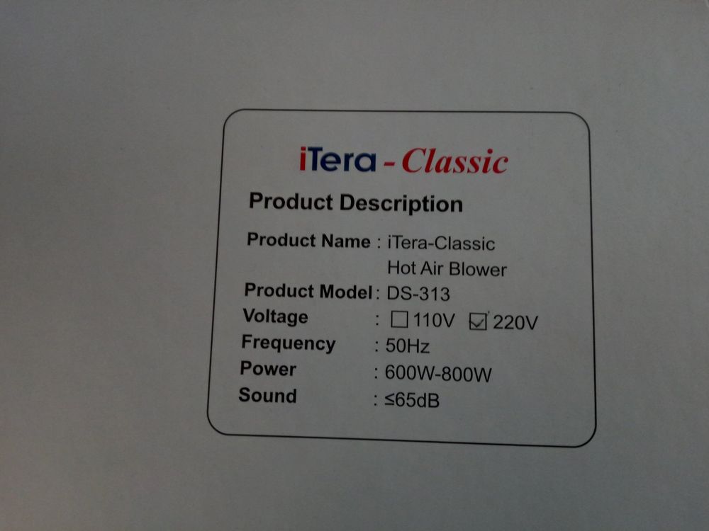 iTera Classic - Hot Air Blower (Neu und originalverpackt) in Matt für ...