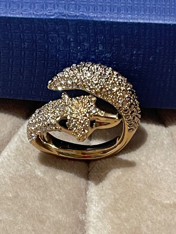 SWAROVSKI RING GOLD FUCHS GR. 55 WOW FUNKELTRAUM | Kaufen auf Ricardo
