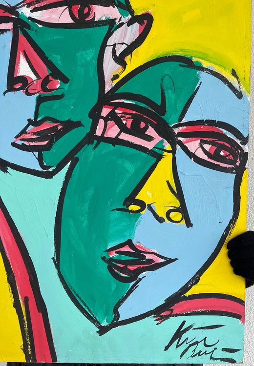 frühes Orginal Peter Keil Gemälde Bild signiert 70 cm | Kaufen auf Ricardo