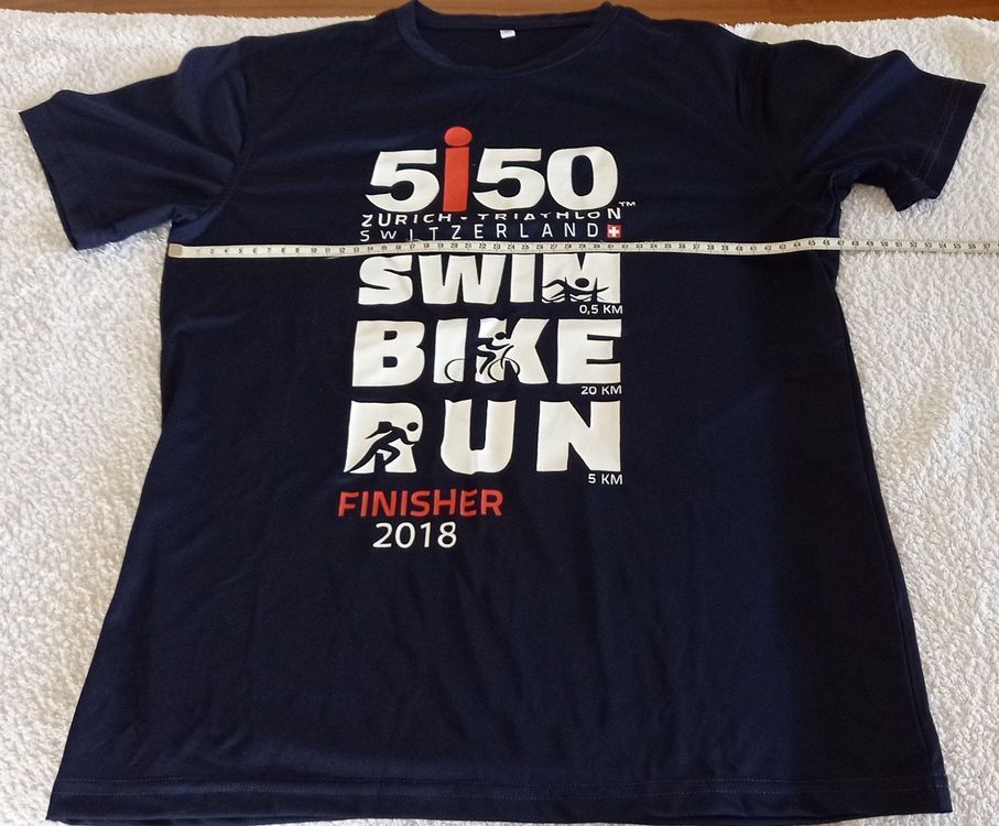 NEU Finisher Shirt Triathlon Zürich 2018 dunkel blau M 40 50 | Kaufen ...