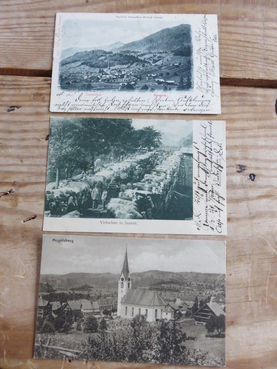 3 alte postkarten SAANEN,Mogelsberg (Gebraucht) in Bibern SO für CHF 10 ...