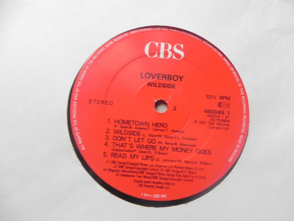 LP Kanada Rock Band Loverboy 1987 Wildside (Gebraucht) in Siebnen für ...