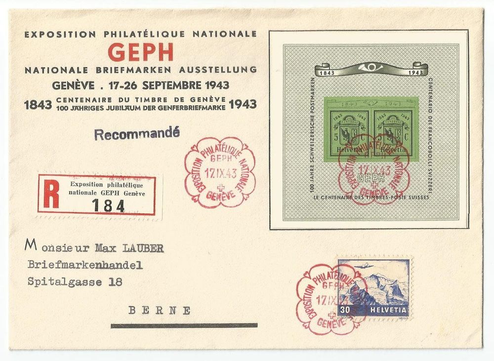 ** GENFER BLOCK W18 - JAHR 1943 ** (Gebraucht) in Heimenschwand für CHF 11 – mit Lieferung auf ...