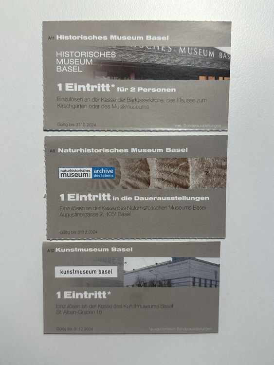 Eintritte für Basler Museen - Kunstmuseum | Kaufen auf Ricardo