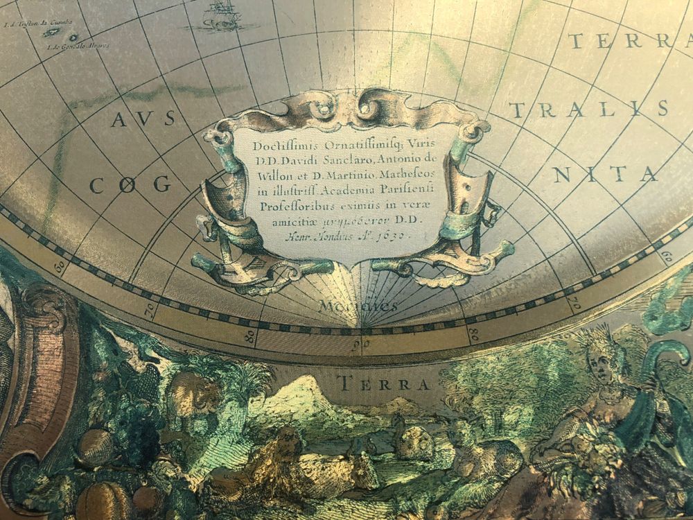 Replika Landkarte nach Hondio als Metallgravur (Gebraucht) in ...