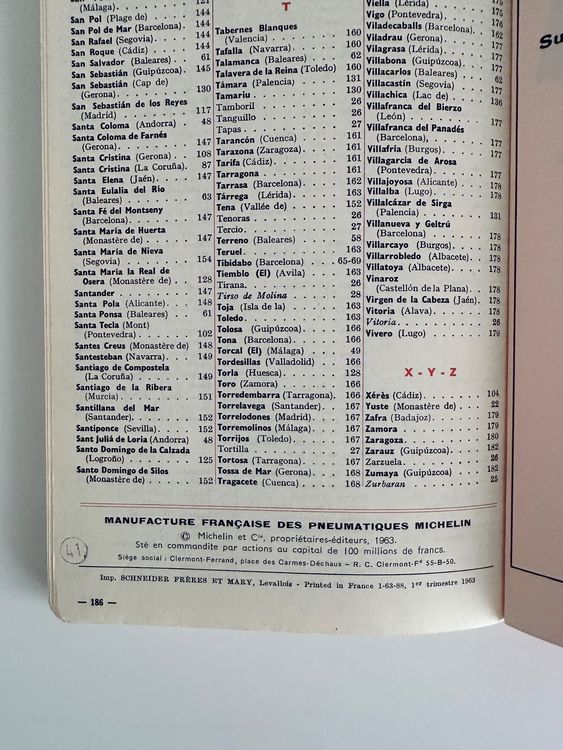 Guide Rouge Michelin 1963 - ESPAGNE - édition française (Gebraucht) in ...