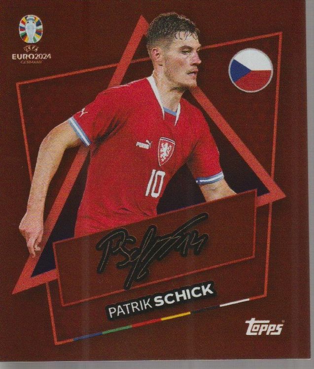 EURO 2024 Topps sticker Star Player Foil Signature P SCHICK (Neu ...