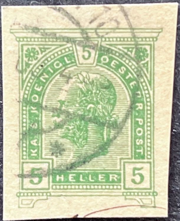 Historische Briefmarke 5 Heller Österreich gestempelt (Gebraucht) in Chiasso für CHF 2.95 – mit ...