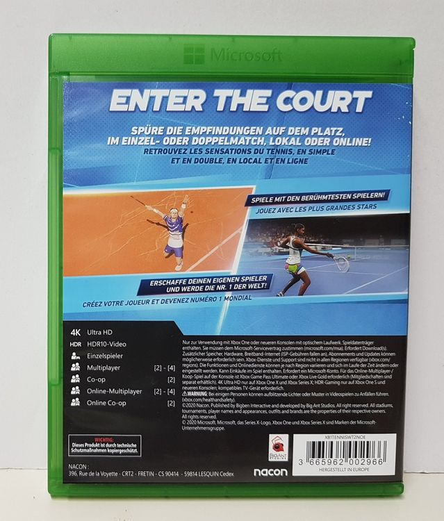 Tennis World Tour 2 werde die Nr.1 der Welt Xb One (Gebraucht) in ...