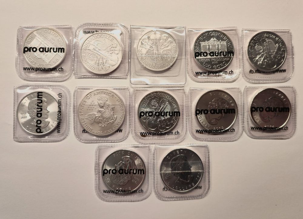 Lot Silber - 12 Unzen Silbermünzen - 12 oz Silber (Neu (gemäss ...