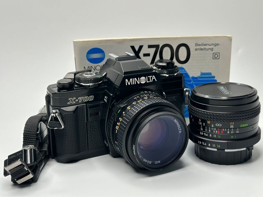 Neuwertige revidierte Minolta X-700 mit MD 50mm & MC 28mm | Kaufen auf ...