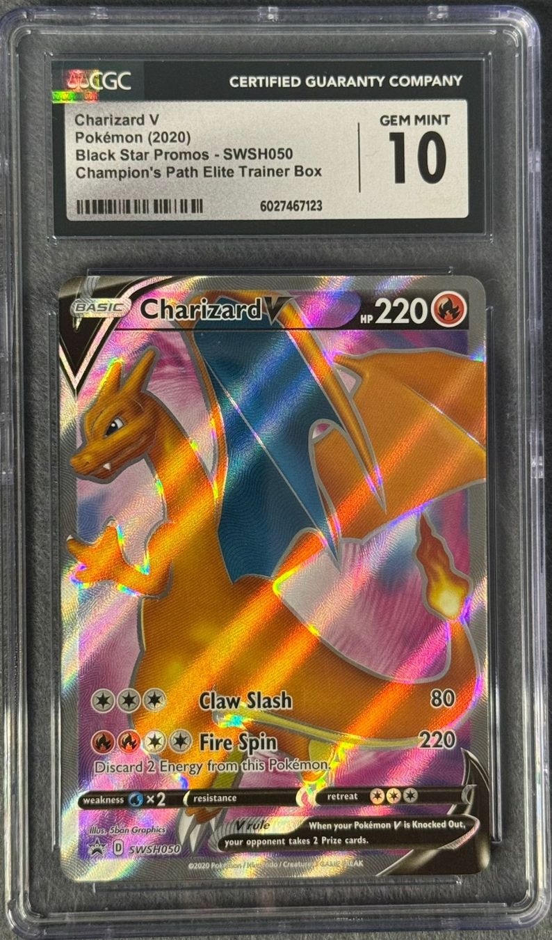 Pokemon CGC 10 Charizard V SWSH050 Black Star Promos EN PSA (Neu ...