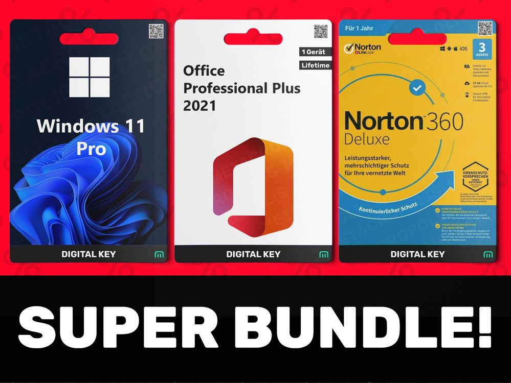 Office Pro Plus 21 & Win 11 Pro & Norton 360 - MEGABUNDLE! (Gebraucht) in Dietlikon für CHF 19.9 ...