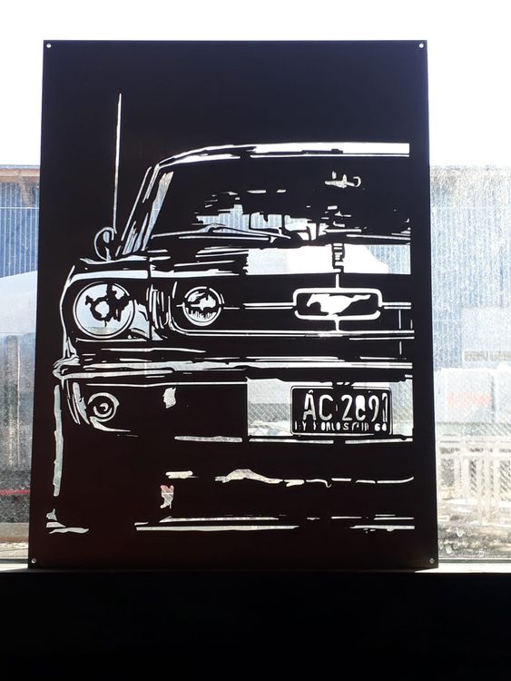 Ford Mustang Wandbild / Auto Wandbild aus Metal | Kaufen auf Ricardo
