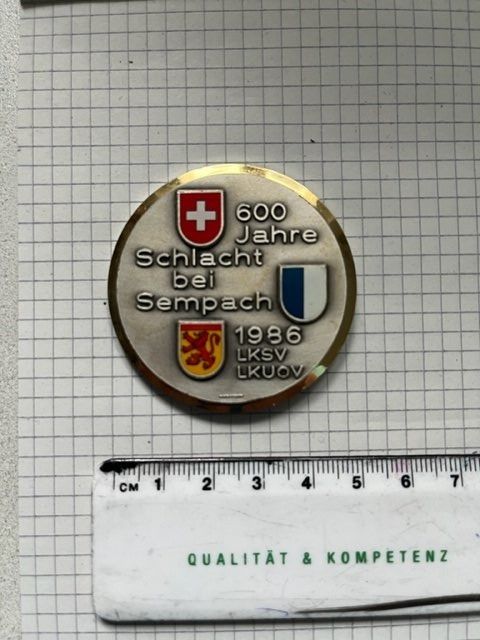 Medaille 600 Jahre Schlacht bei Sempach / Winkelried (Gebraucht) in ...