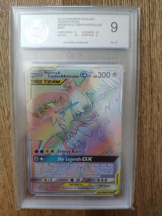 PSA PGS Legendary Birds Rainbow Holo Moltres Zapdos Articuno (Neu ...