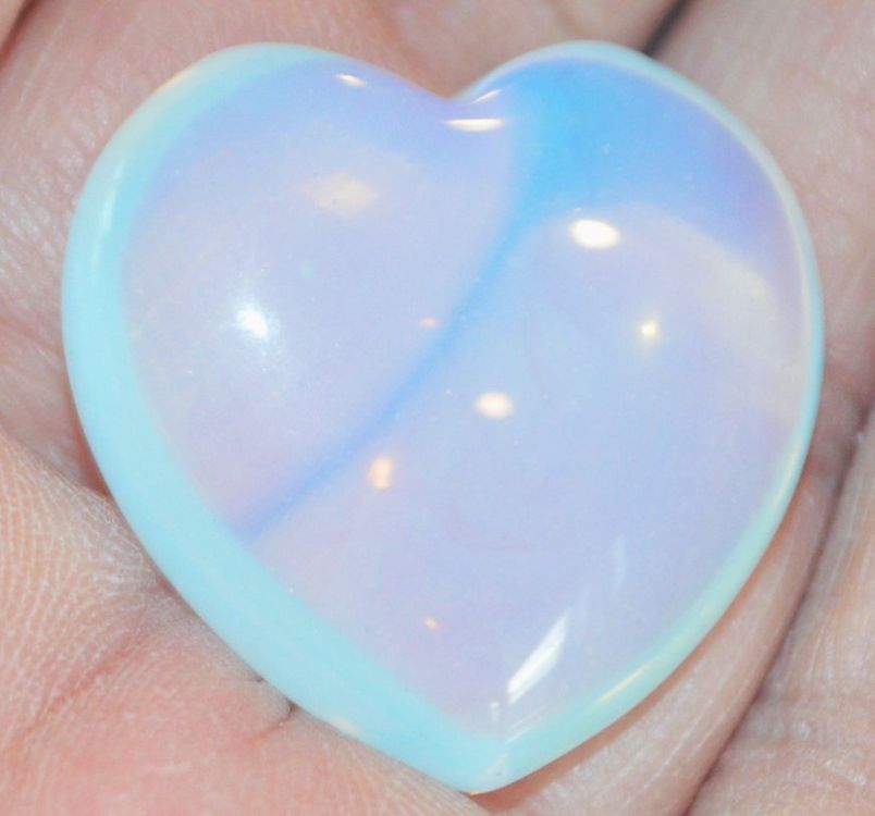 Deko - Heilsteine - X-210 – Herz - 30x30 mm – Opalith Opal (Neu und ...