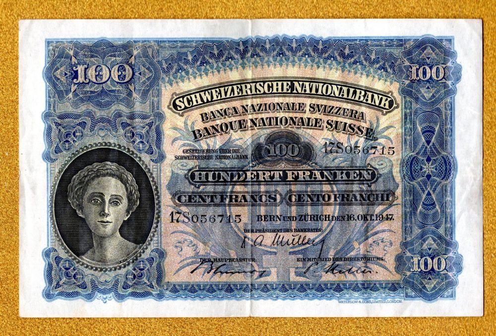 Schweizer noten 100 franken 1947 | Kaufen auf Ricardo