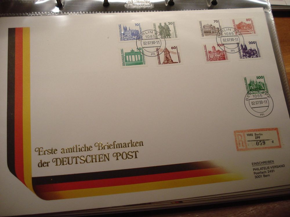 FDC Grossbrief 1990, Deutsche Post, Satz Dauermarken (Gebraucht) in Niederwil AG für CHF 1 – mit ...