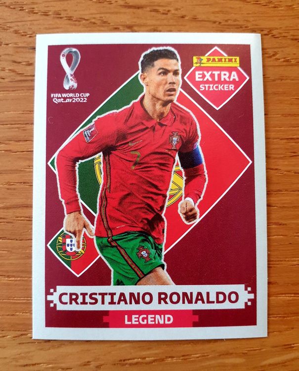 Panini 2022 Extra Sticker Cristiano Ronaldo (Neu (gemäss Beschreibung ...