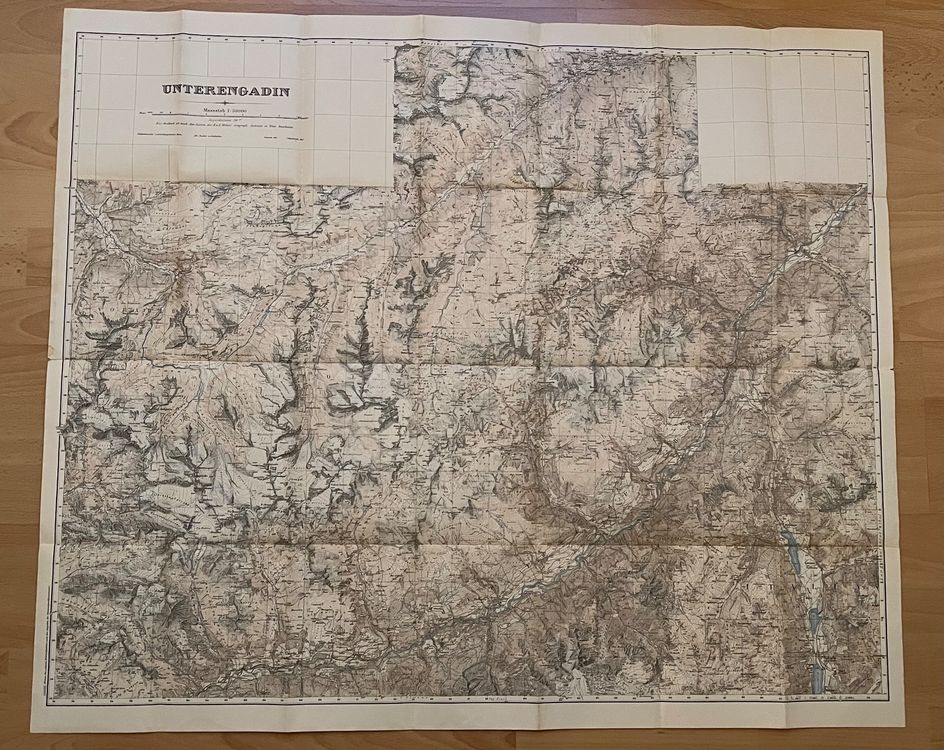 Topographischer Atlas der Schweiz Unterengadin 1928 (Gebraucht) in ...