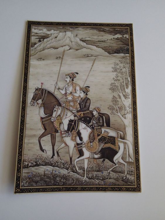 Indische Miniatur auf Bein gemalt | Kaufen auf Ricardo