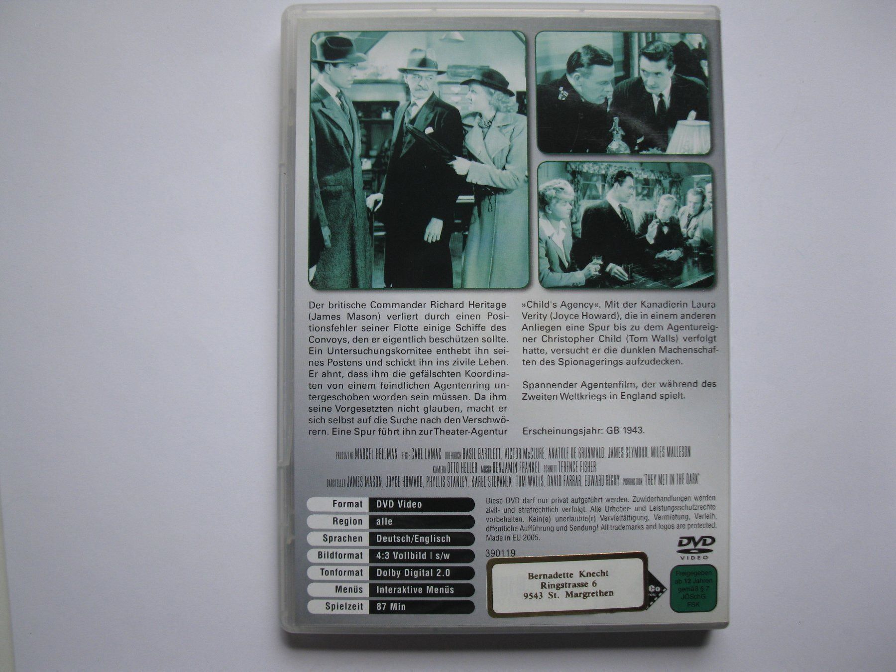DVD - Spionagering M - (1943) Karel Lamac, James Mason (Gebraucht) in ...