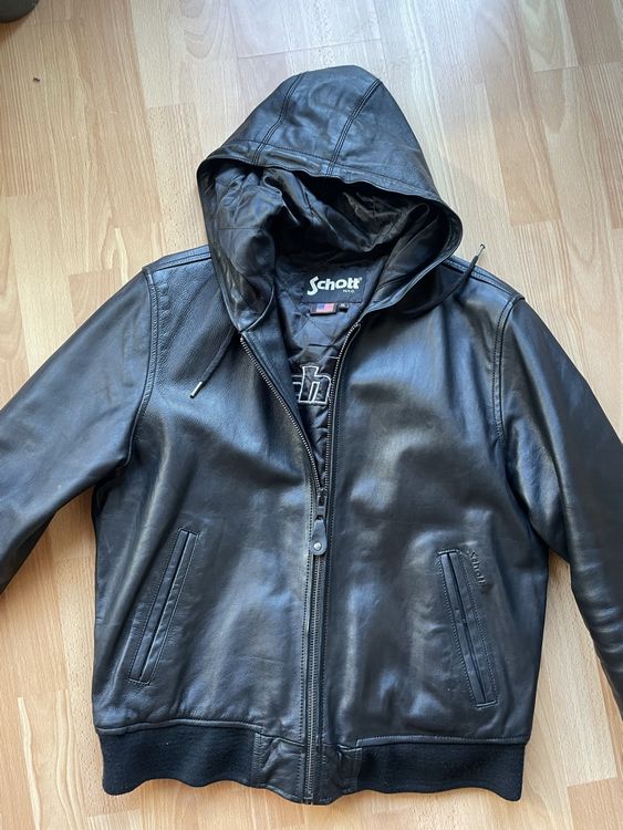 Schott Lederjacke mit Kapuze Grösse XL (Gebraucht) in Randa für CHF 154 ...